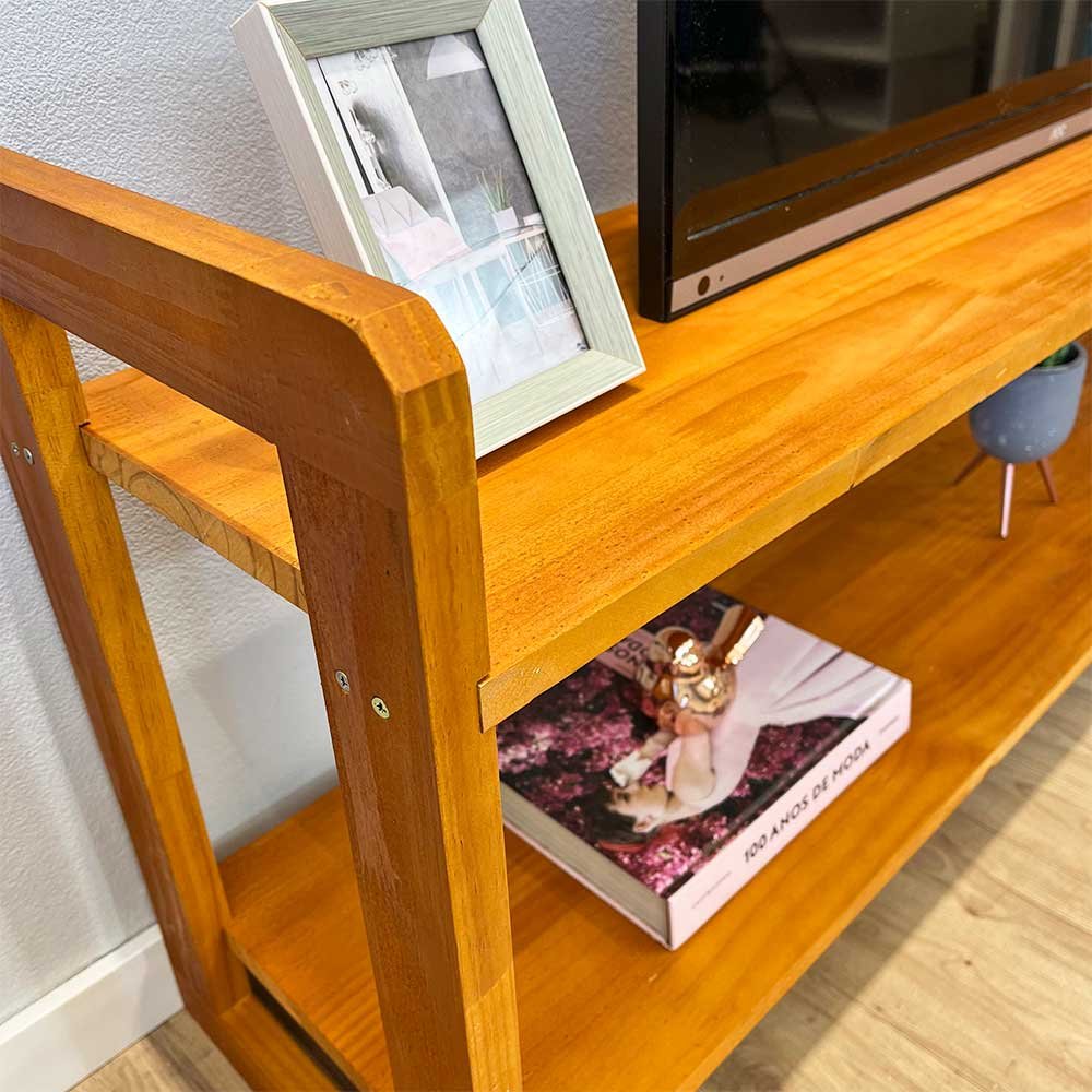 Rack de TV de Madeira Pinus Linea Carvalho