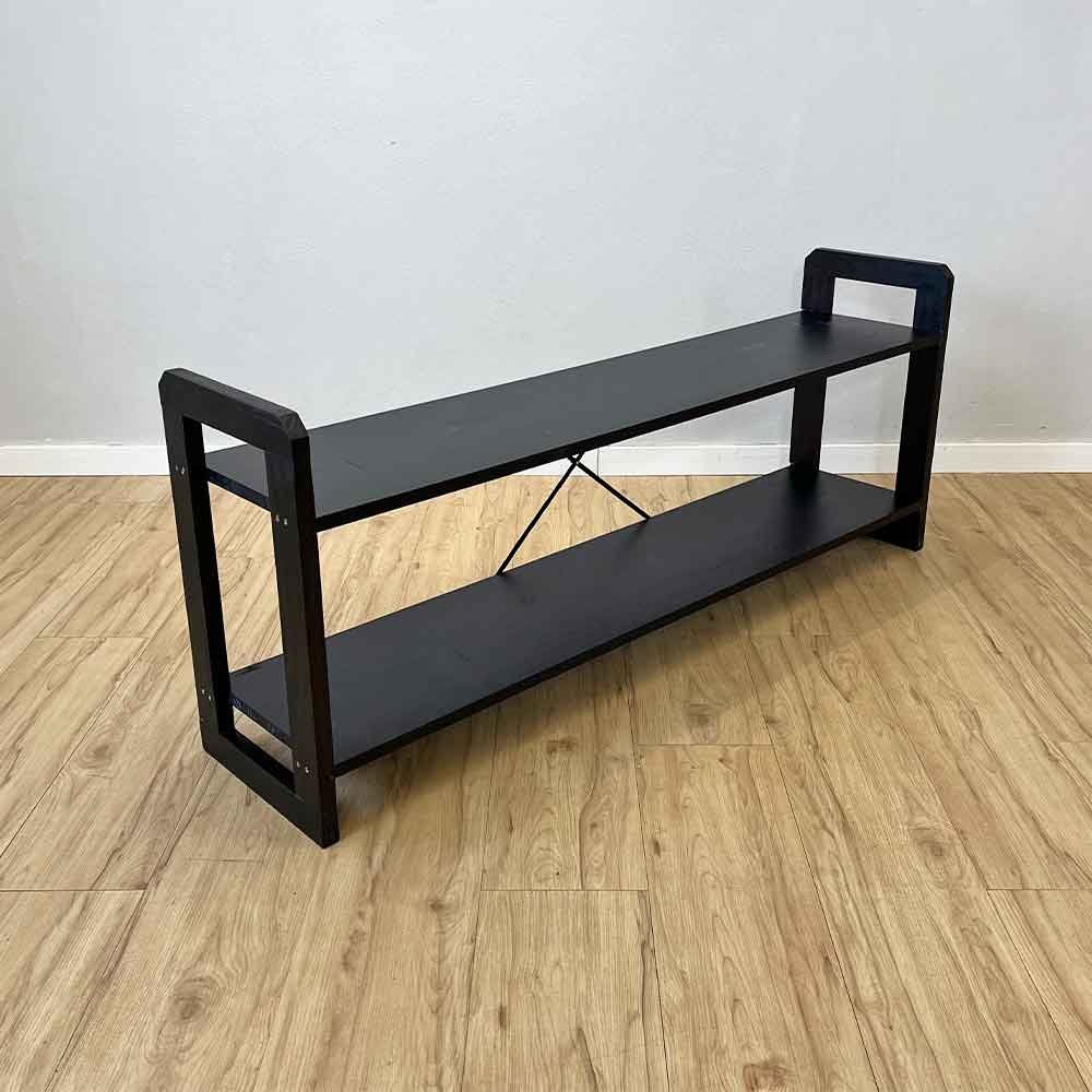 Rack de TV de Madeira Pinus Linea Preto